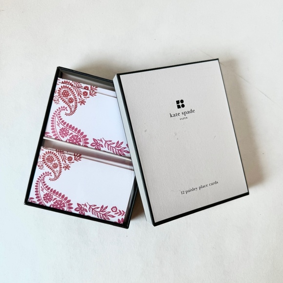 kate spade | Party Supplies | Kate Spade Paisley Place Cards Set Of 2 ...